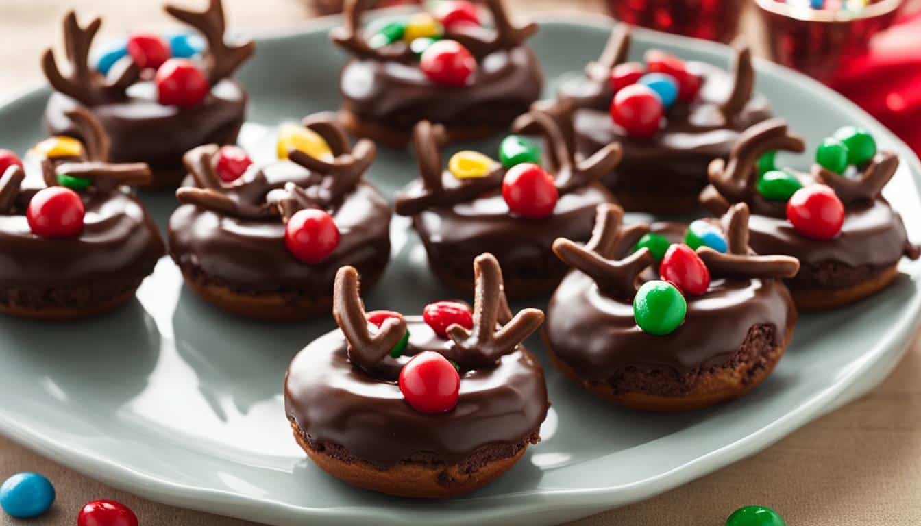 Delicious Rudolph Mini Chocolate Donuts - Fun Festive Treats!