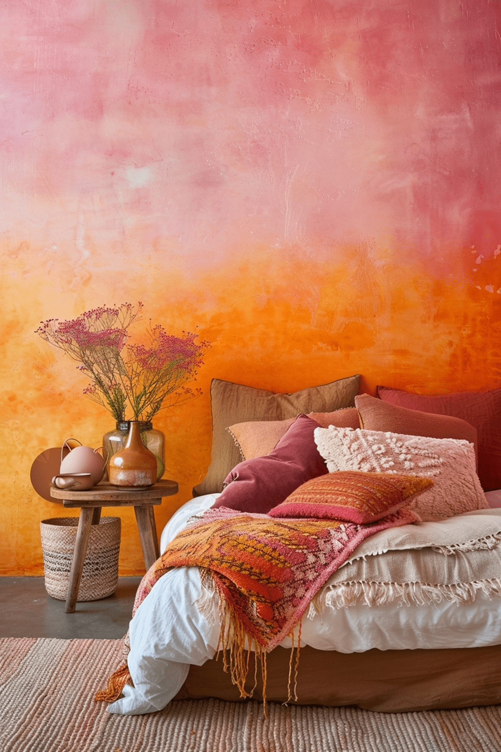 29 Boho Bedroom Accent Wall Ideas - Courtneys World