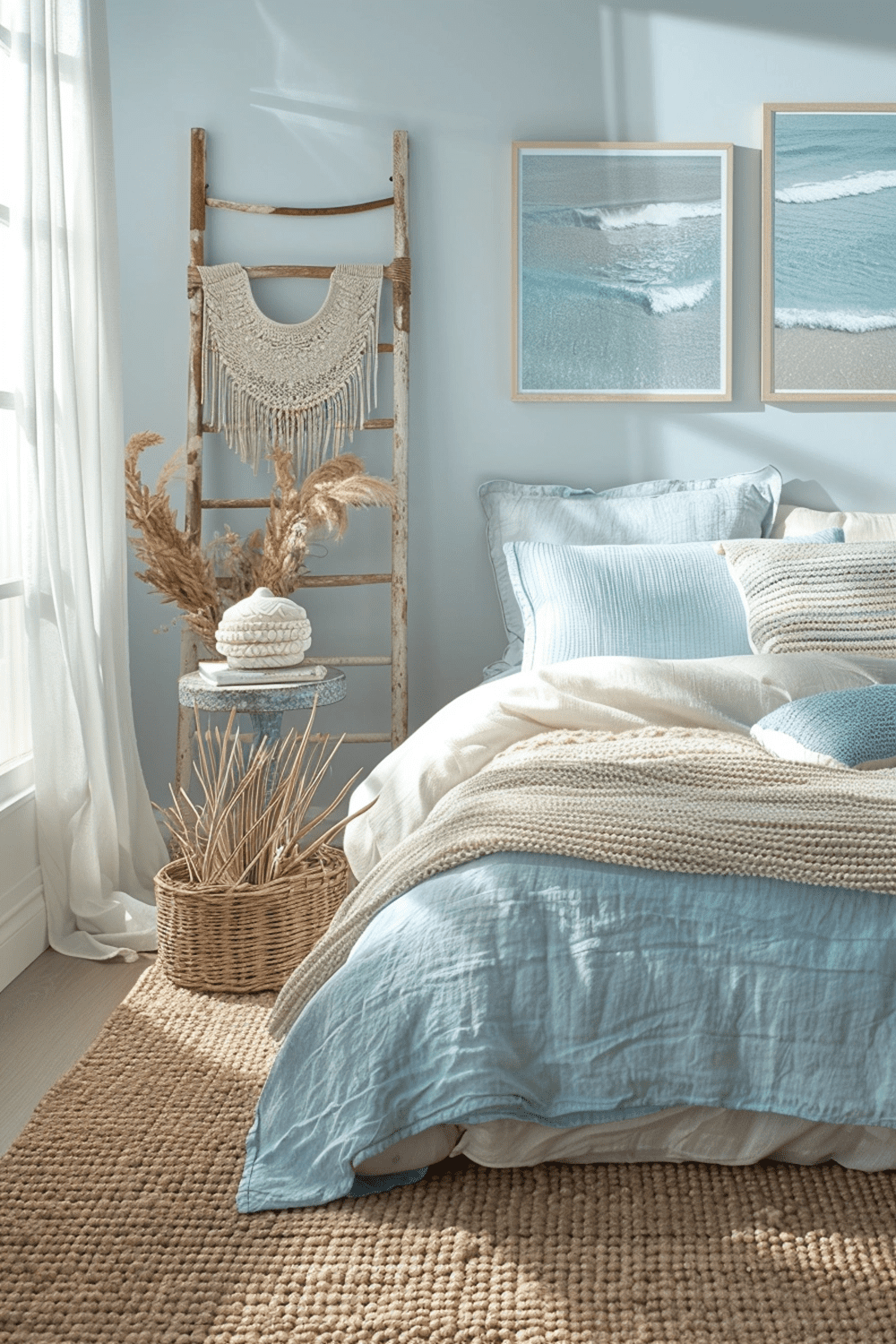 29 Light Blue Boho Bedroom Ideas - Courtneys World