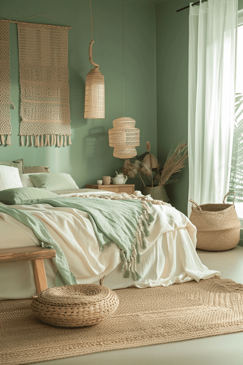 29 Green Boho Bedroom Ideas - Courtneys World