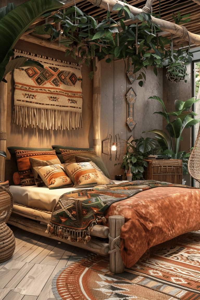 29 Jungle Themed Boho Bedroom Ideas - Courtneys World