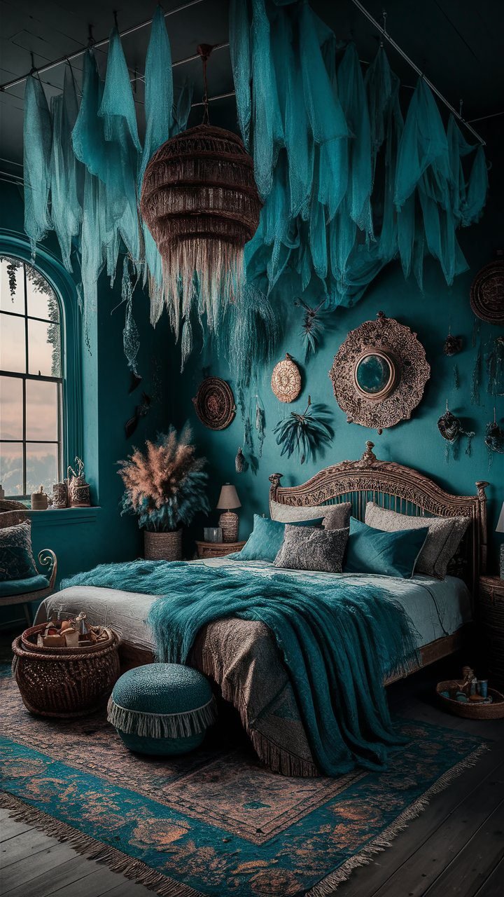 29 Blue Boho Bedroom Ideas - Courtneys World