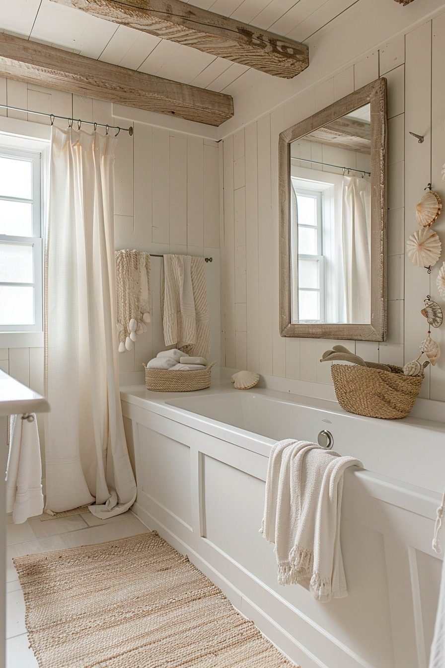 Navy Boho Bathroom