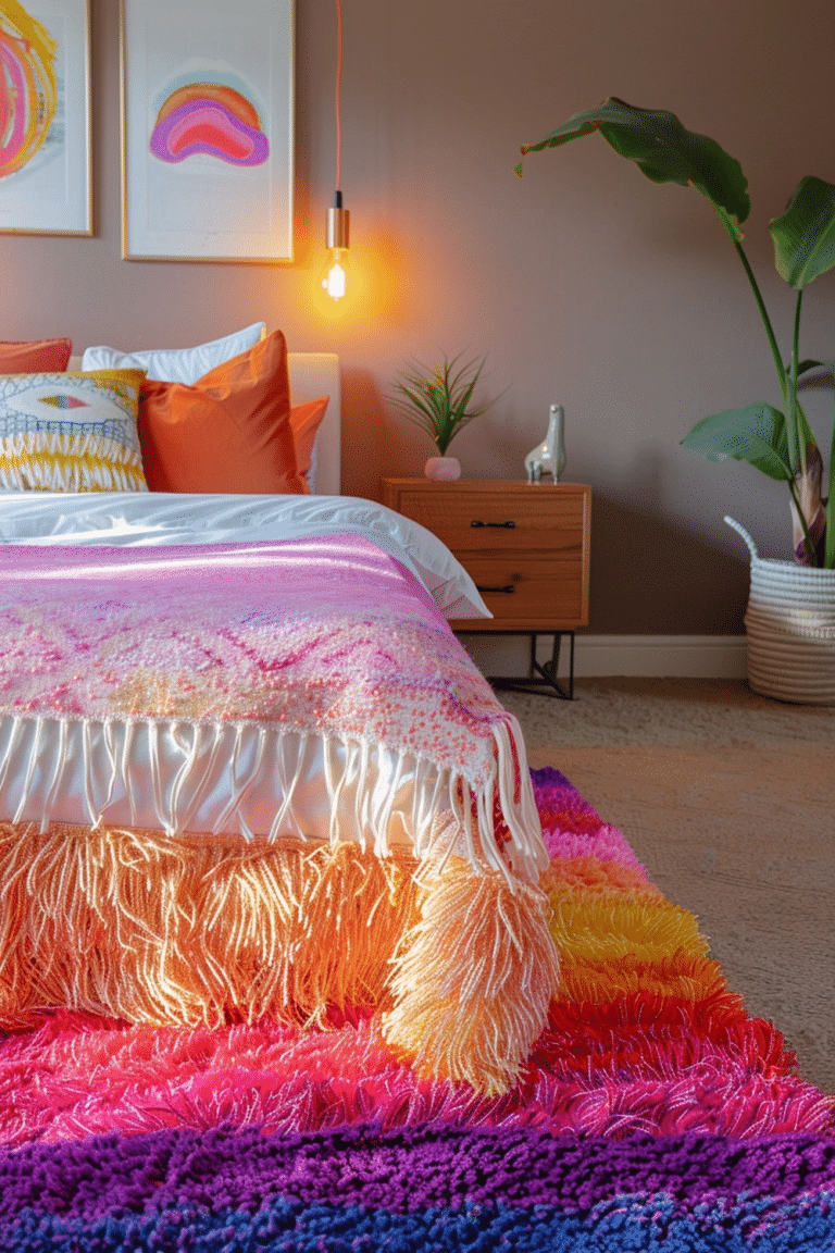 29 Rainbow Boho Bedroom Ideas - Courtneys World
