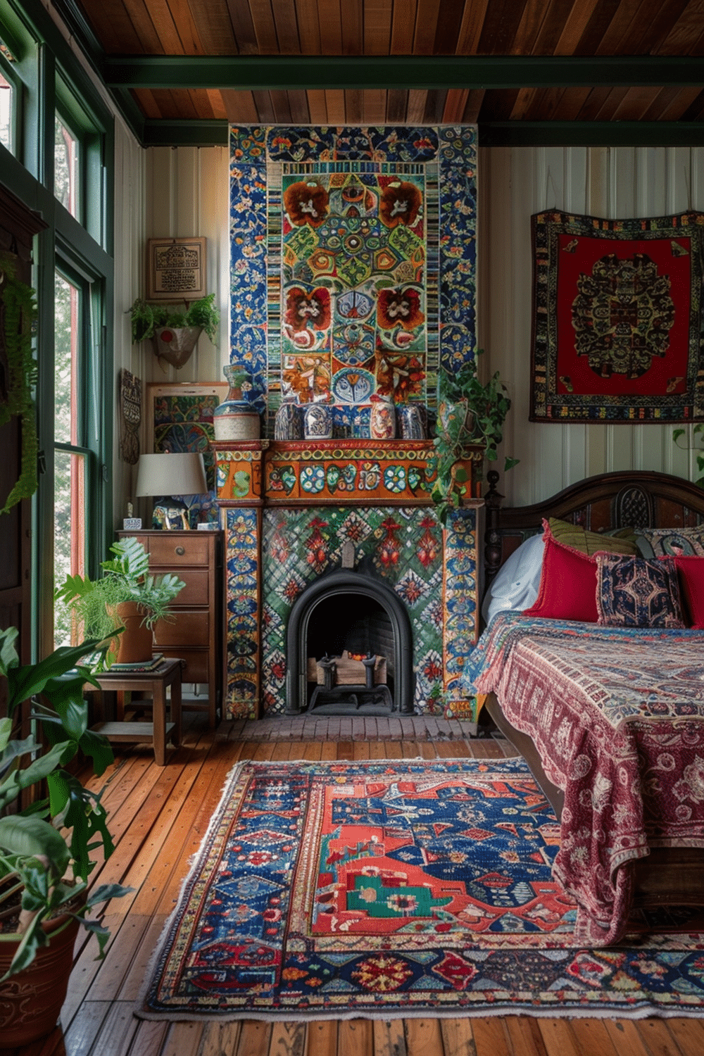 29 Boho Bedroom With Fireplace Ideas - Courtneys World