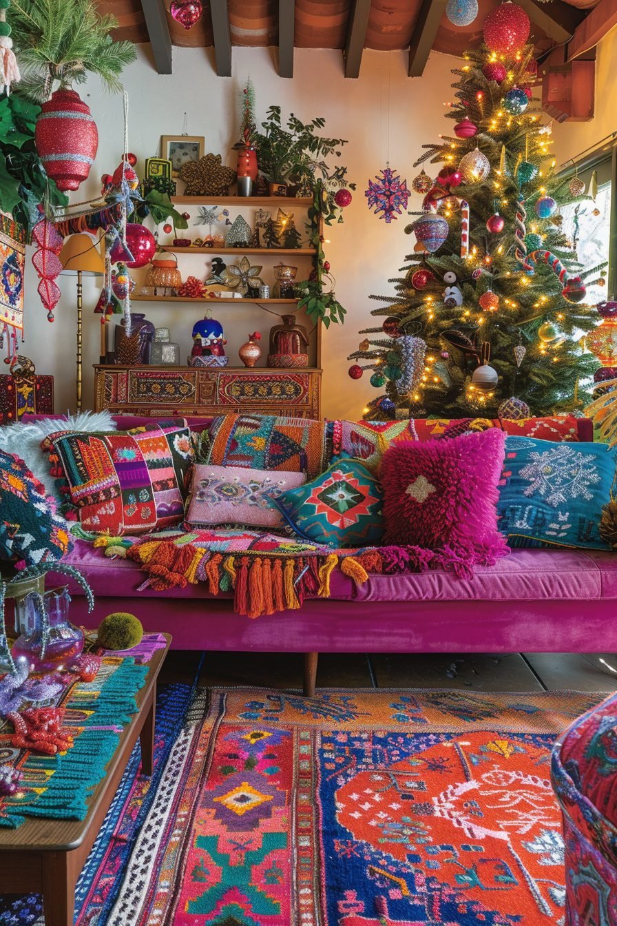 29 Enchanting Boho Christmas Decor Ideas For A Festive Holiday ...