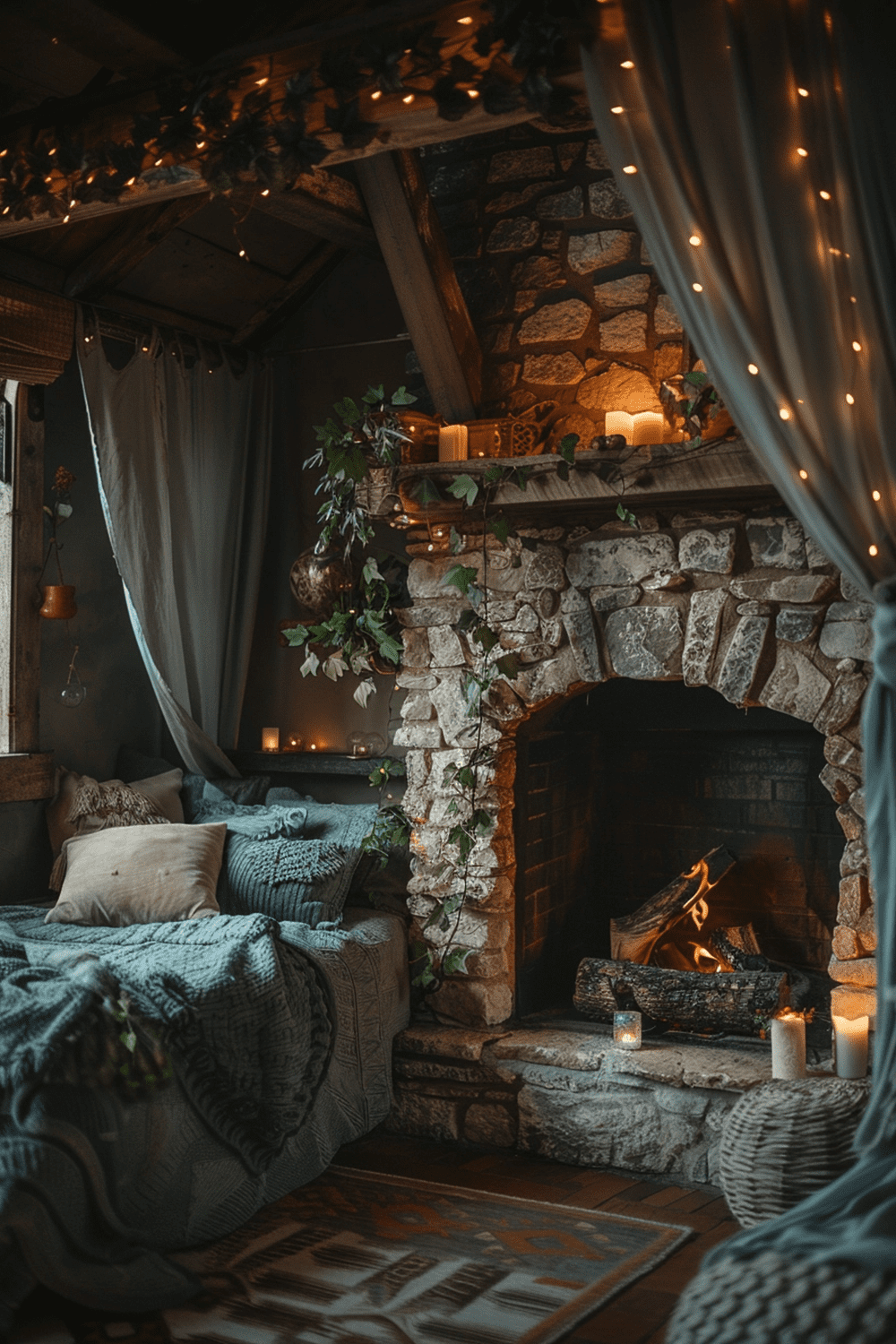 29 Boho Bedroom With Fireplace Ideas - Courtneys World