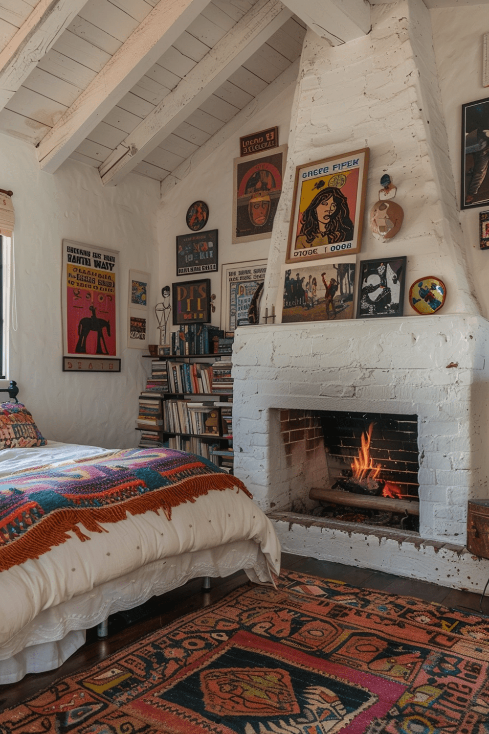 29 Boho Bedroom With Fireplace Ideas - Courtneys World