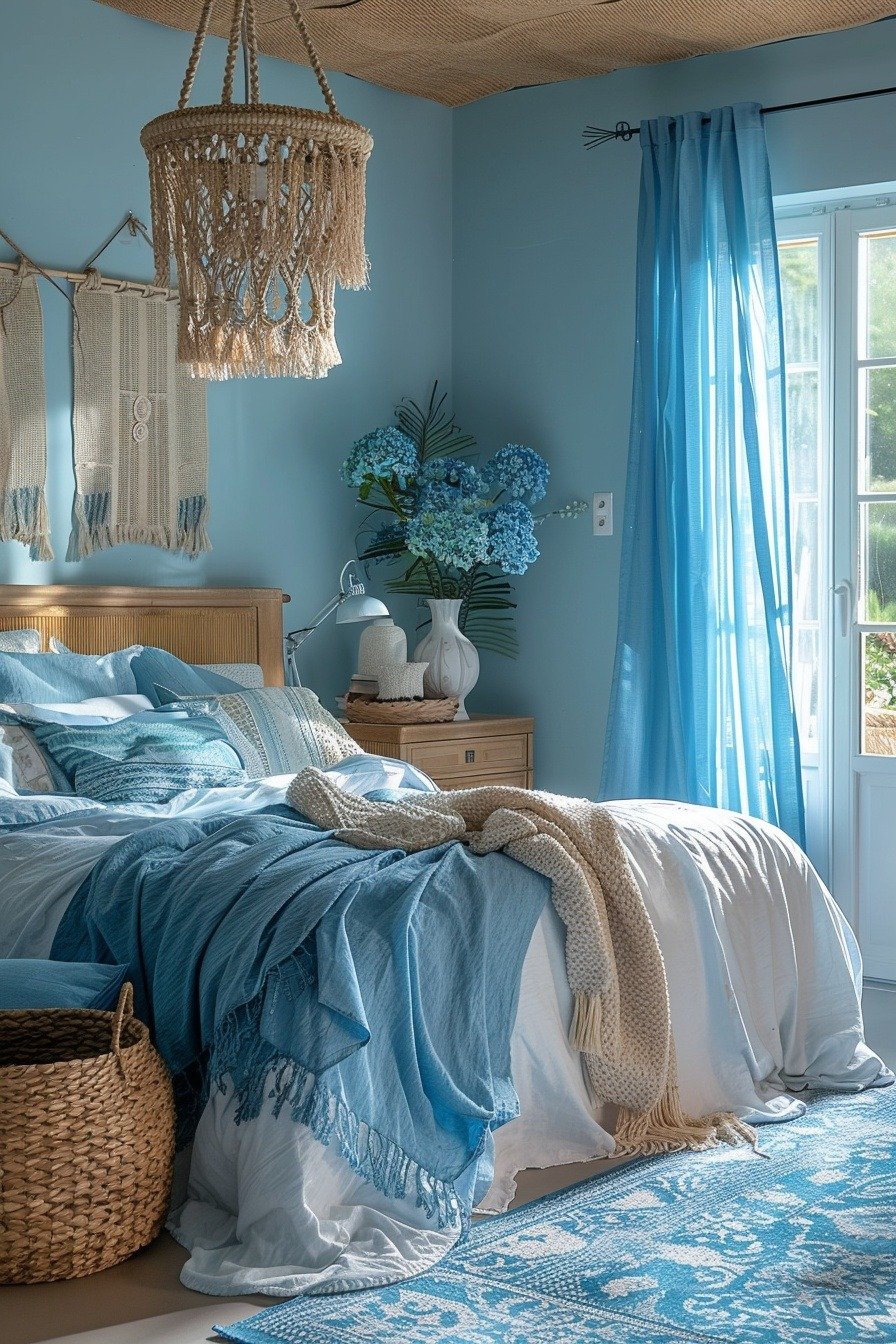 29 Bright Blue Boho Bedroom Ideas For A Vibrant And Relaxing Retreat ...