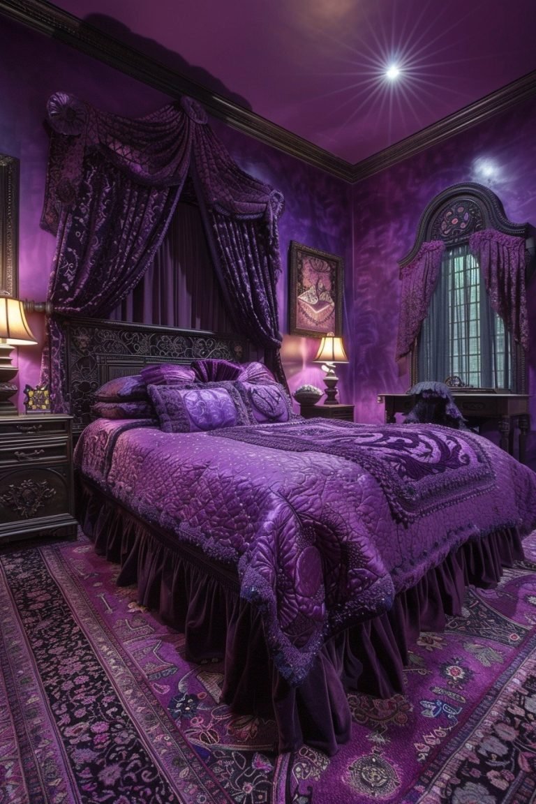 29 Purple Witchy Bedroom Ideas For A Magical Space - Courtneys World
