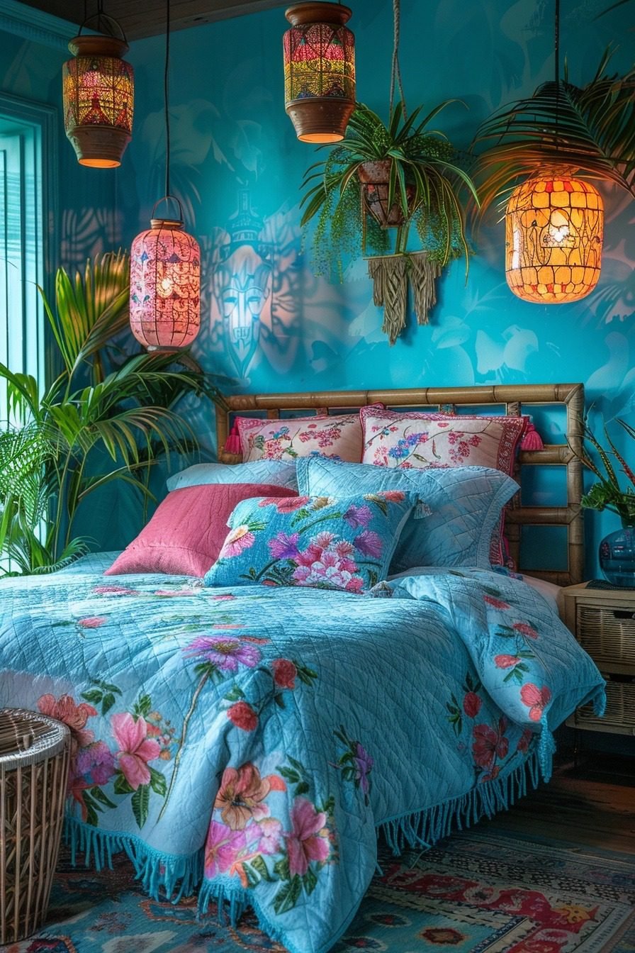 29 Bright Blue Boho Bedroom Ideas For A Vibrant And Relaxing Retreat ...