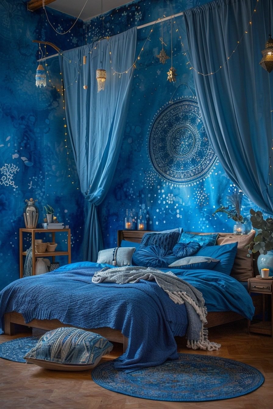 29 Bright Blue Boho Bedroom Ideas For A Vibrant And Relaxing Retreat ...