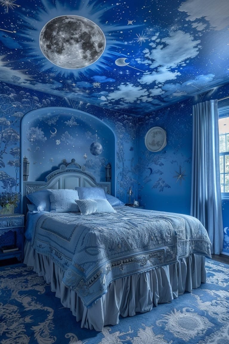 29 Enchanting Blue Witchy Bedroom Ideas For A Mystical Retreat ...