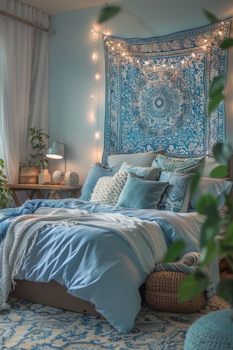 29 Blue Boho Dorm Room Ideas For A Stylish College Retreat - Courtneys ...