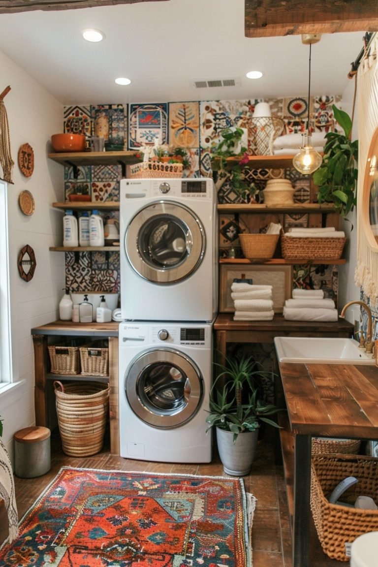 29 Stacked Laundry Room Ideas For Maximizing Your Space And Efficiency ...