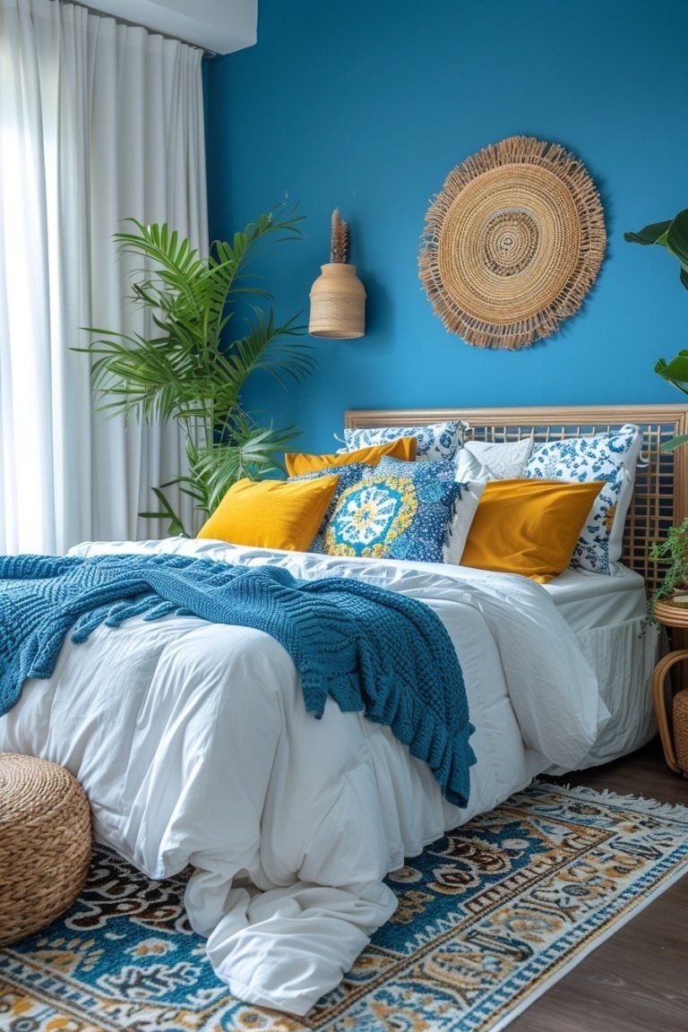 29 Bright Blue Boho Bedroom Ideas For A Vibrant And Relaxing Retreat ...