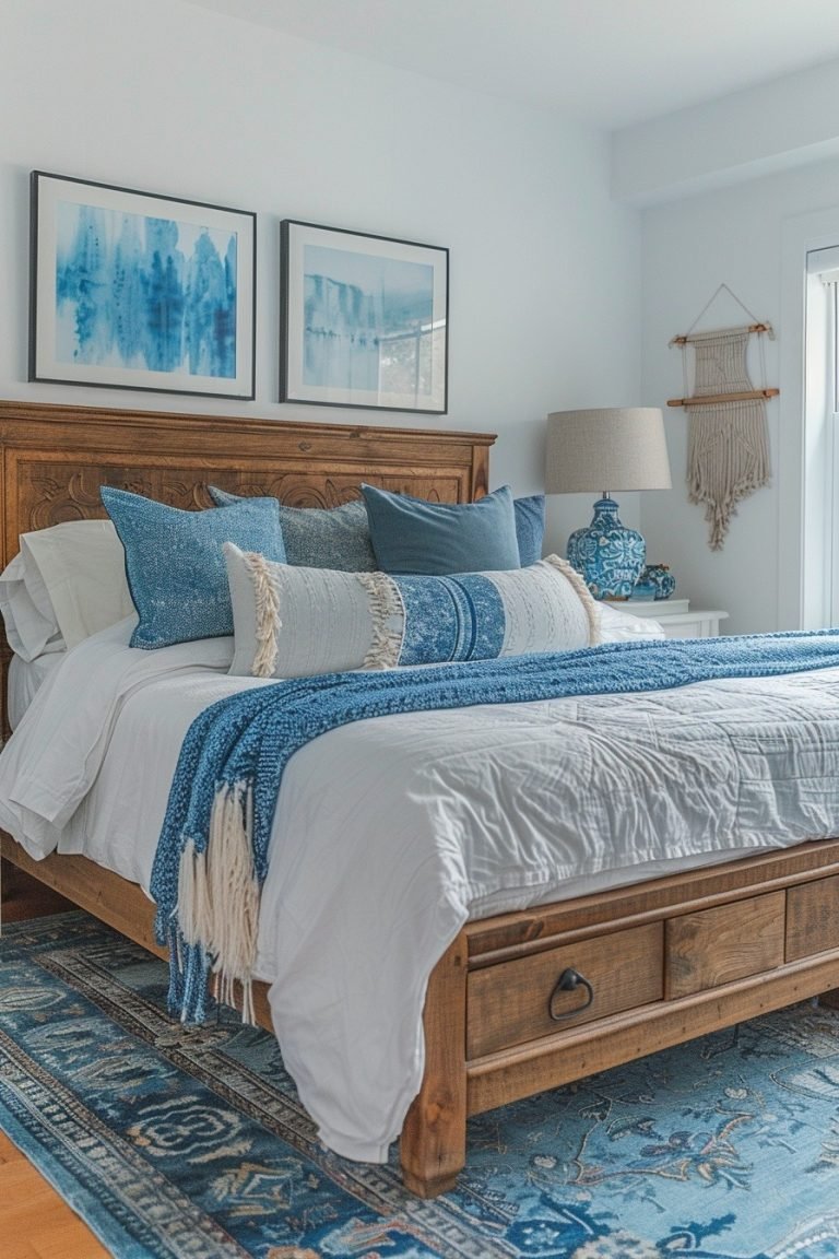 29 Bright Blue Boho Bedroom Ideas For A Vibrant And Relaxing Retreat ...