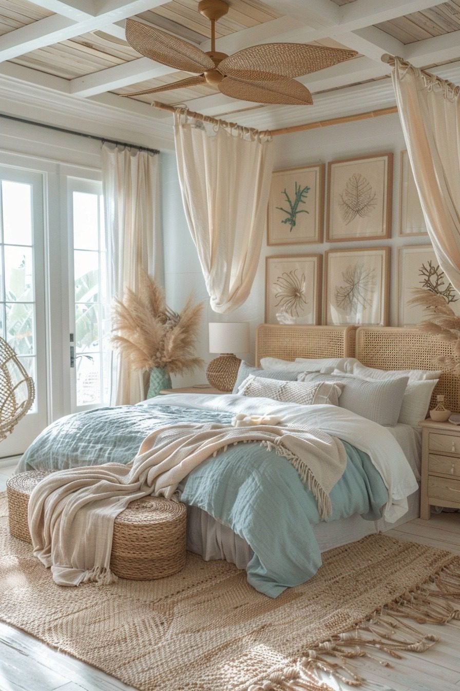 29 Boho Coastal Bedroom Ideas For A Breezy, Beachy Haven - Courtneys World