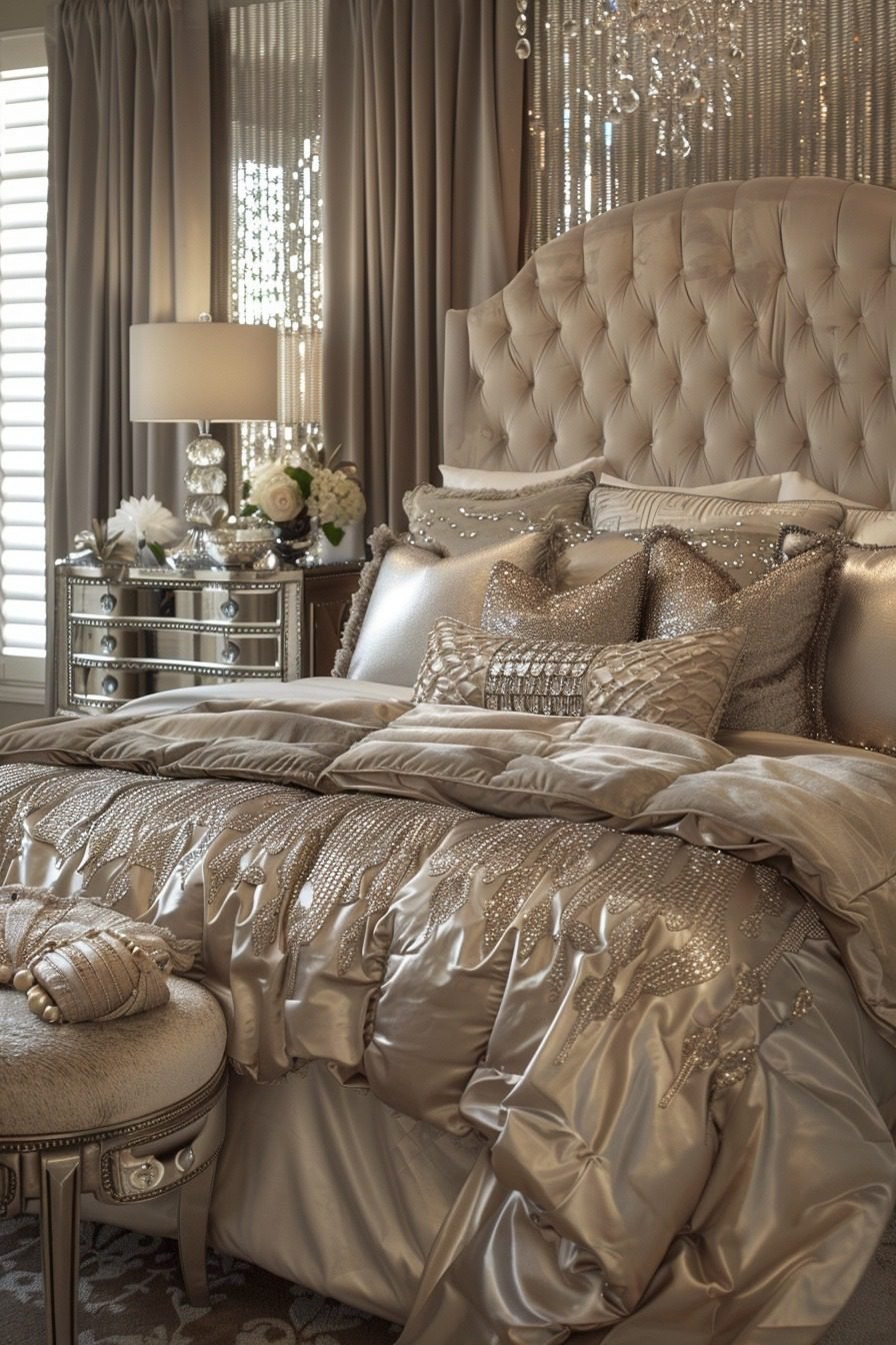 29 Glam Bedroom Decor Ideas For Ultimate Luxury - Courtneys World