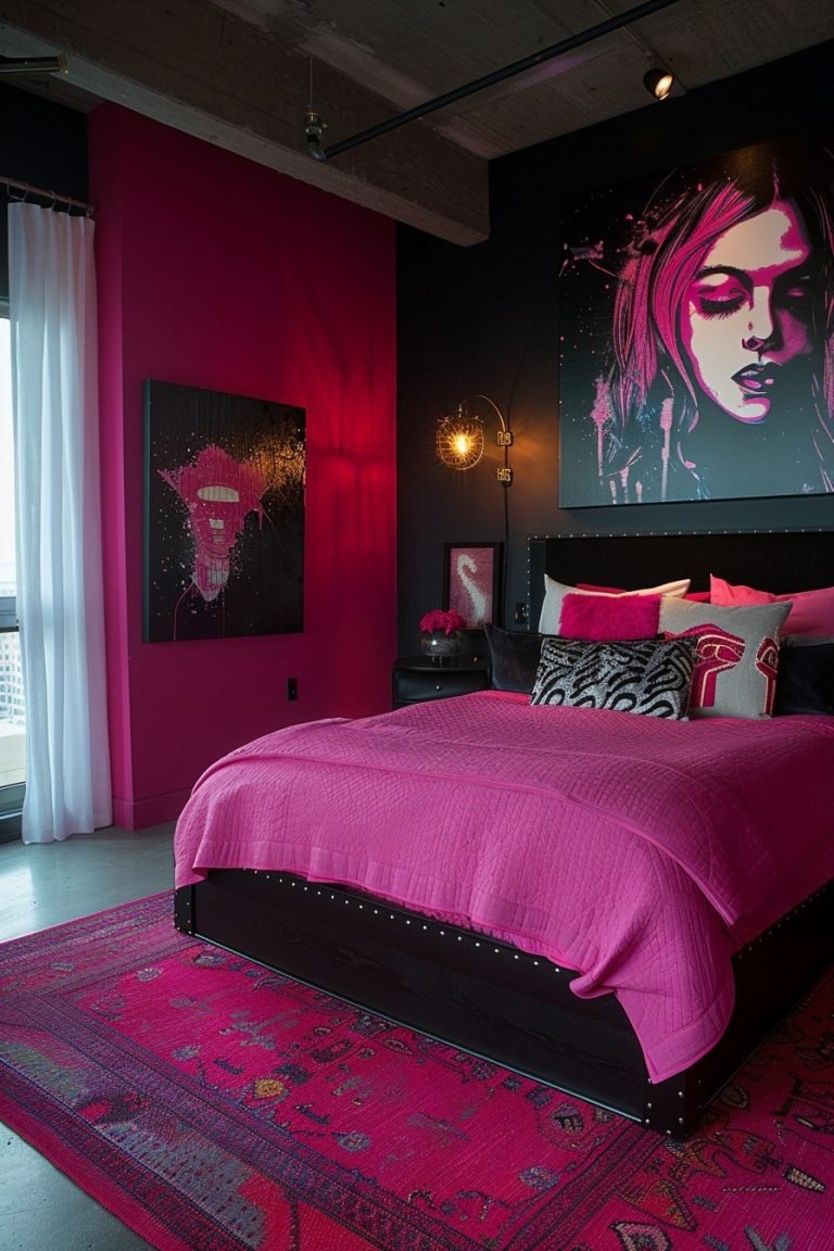 29 Stunning Pink And Black Bedroom Ideas For A Chic And Modern Look ...