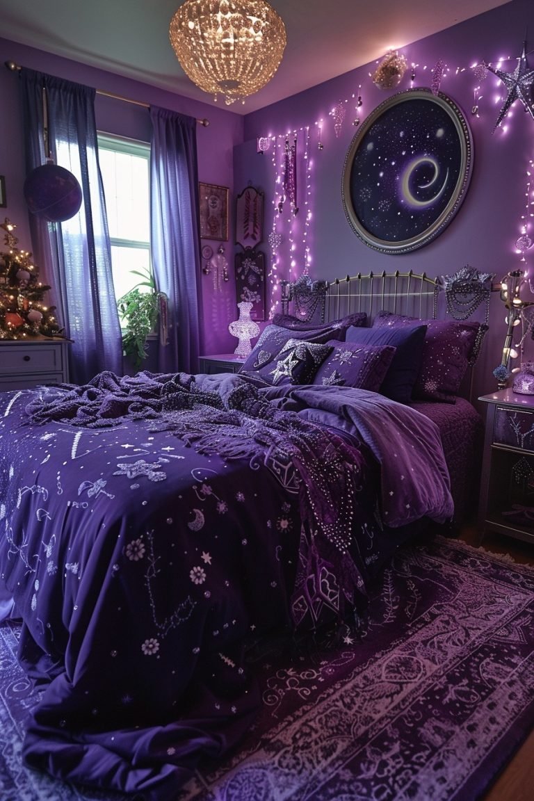 29 Purple Witchy Bedroom Ideas For A Magical Space - Courtneys World