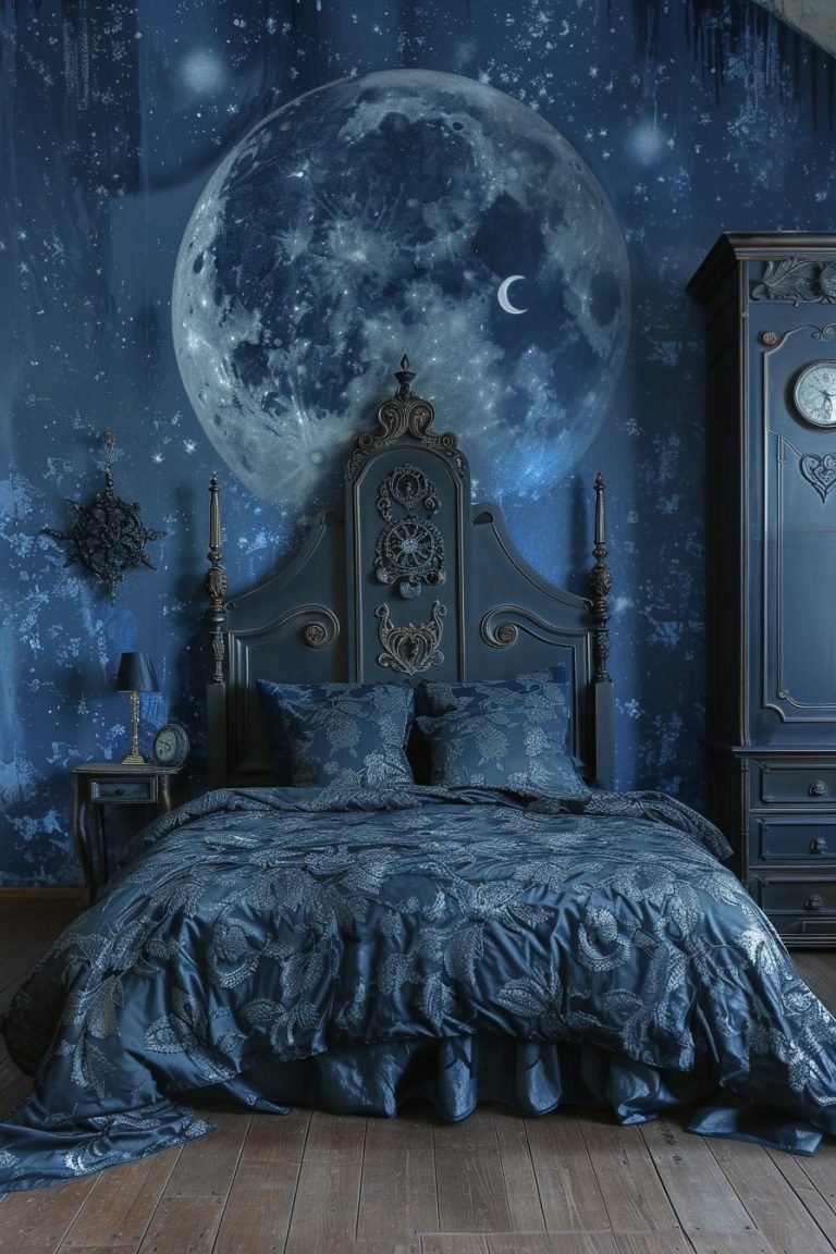 29 Enchanting Blue Witchy Bedroom Ideas For A Mystical Retreat ...