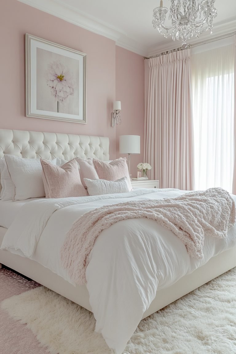 29 Pink And White Bedroom Ideas For A Soft And Elegant Look - Courtneys ...