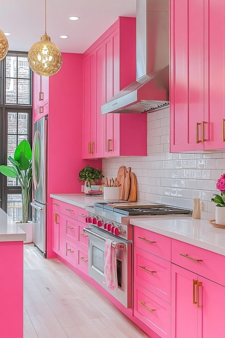 29 Pink Kitchen Ideas To Brighten Up Your Cooking Area - Courtneys World