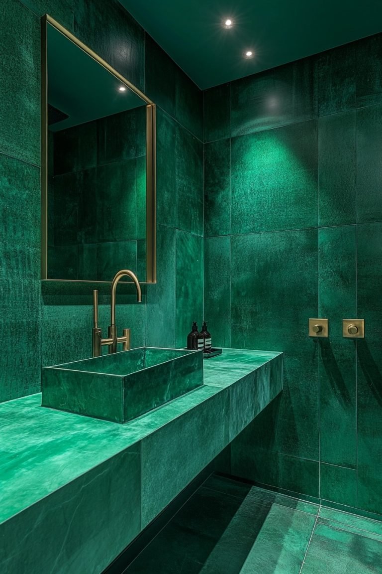29 Emerald Green And Gold Bathroom Ideas For A Luxurious Space ...
