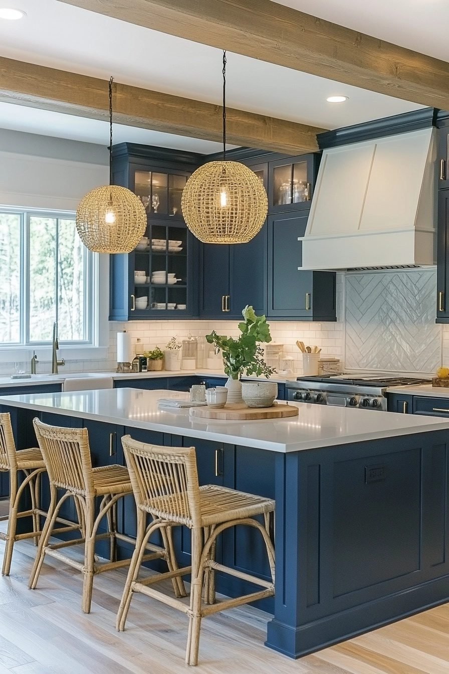29 Coastal Farmhouse Kitchen Ideas For A Breezy Cooking Space ...