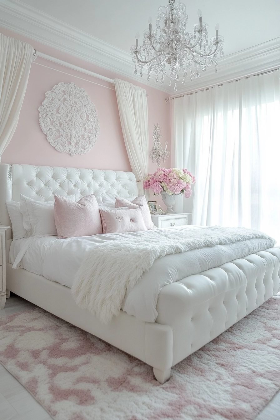 29 Pink And White Bedroom Ideas For A Soft And Elegant Look - Courtneys ...