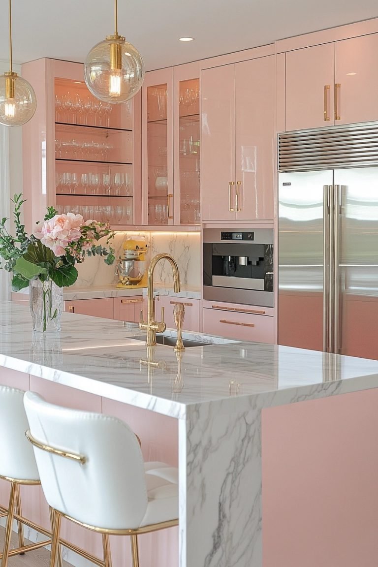 29 Pink Kitchen Ideas To Brighten Up Your Cooking Area - Courtneys World