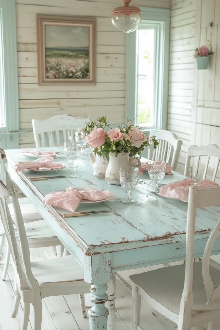 29 Shabby Chic Dining Room Ideas For A Cozy Gathering Space - Courtneys ...