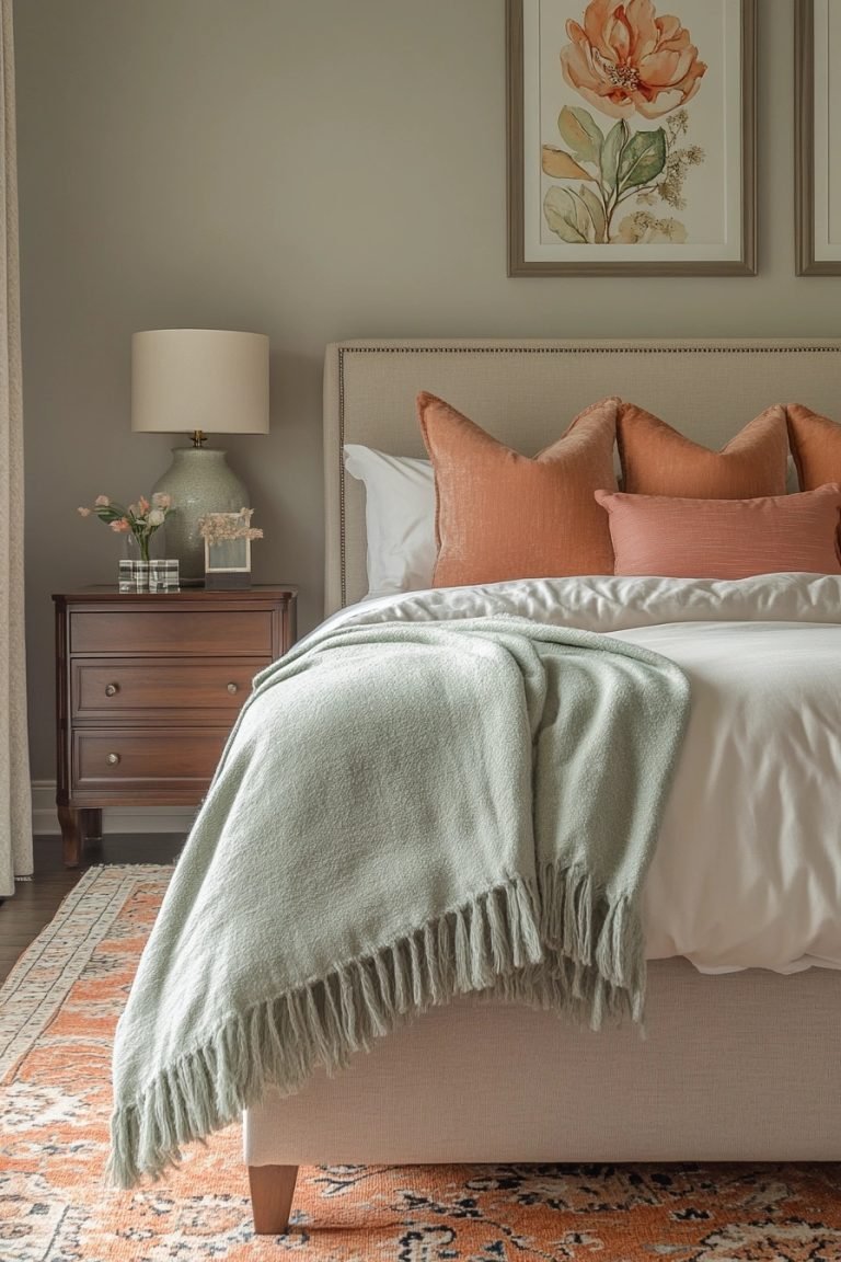 29 Sage Green And Peach Bedroom Ideas For A Chic And Tranquil Vibe ...