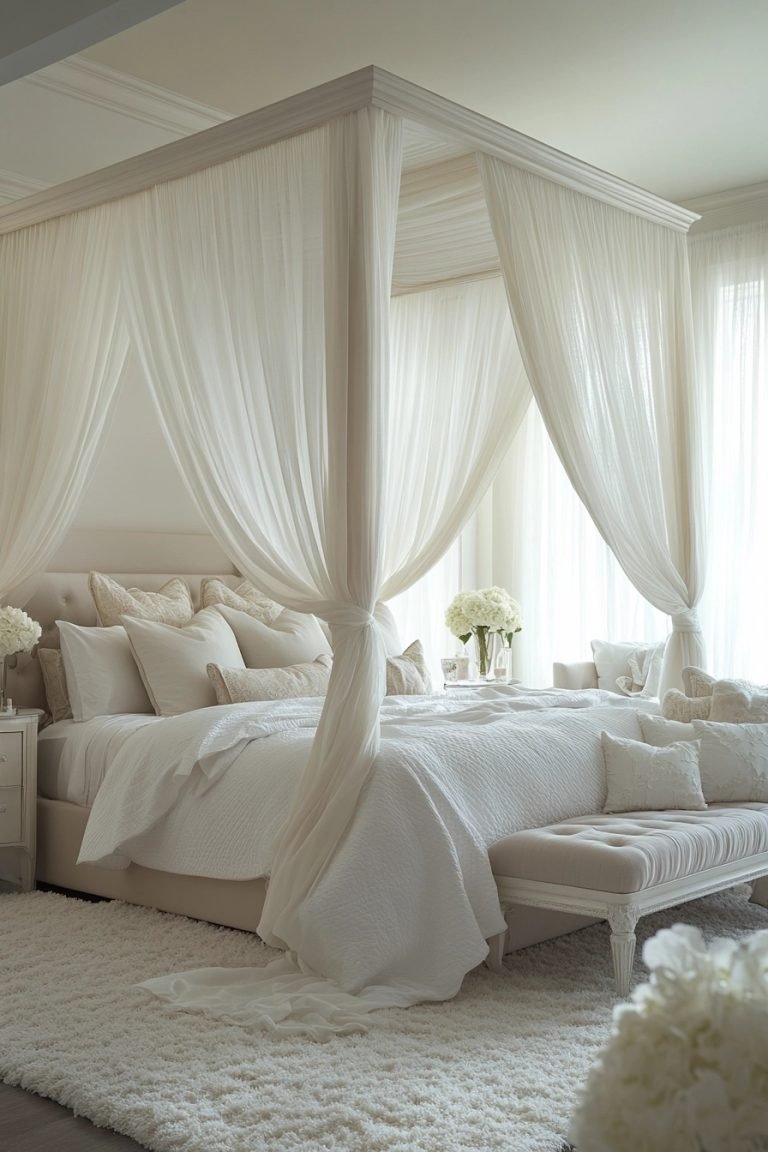 29 White Fantasy Bedroom Ideas For A Tranquil And Enchanting Sanctuary ...