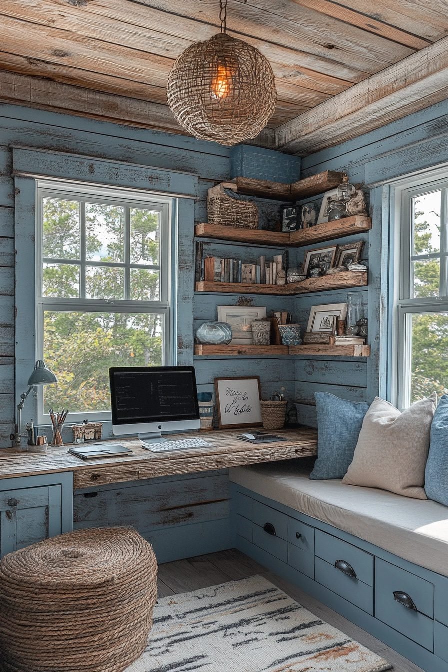 29 Small Cabin Interior Office Ideas For Designing A Small Yet ...