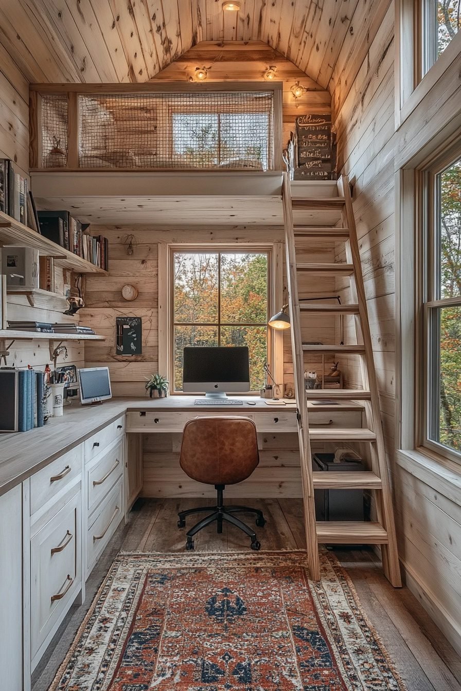 29 Small Cabin Office Ideas For A Cozy And Productive Workspace ...