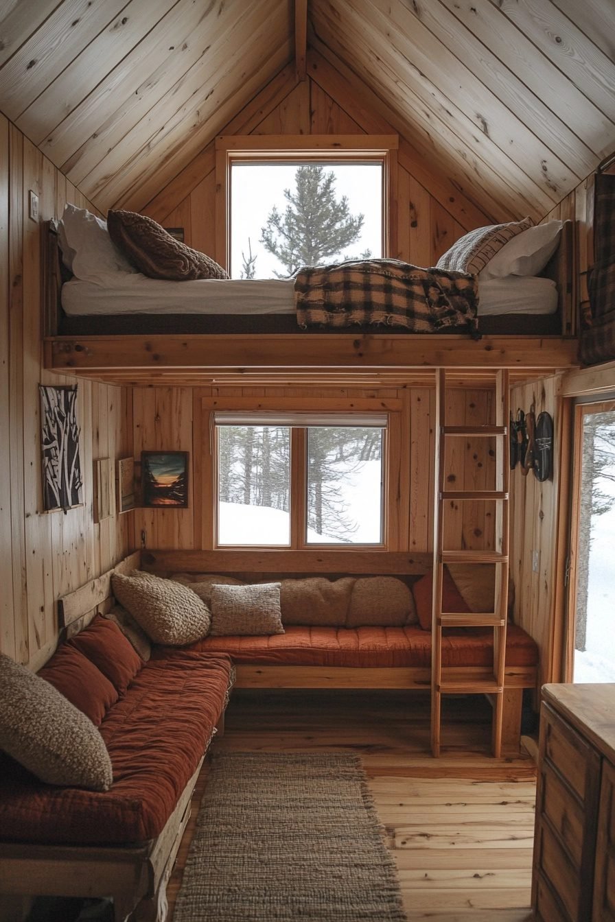 29 Small Cabin Interior With Loft Ideas For Smart Space-Saving ...