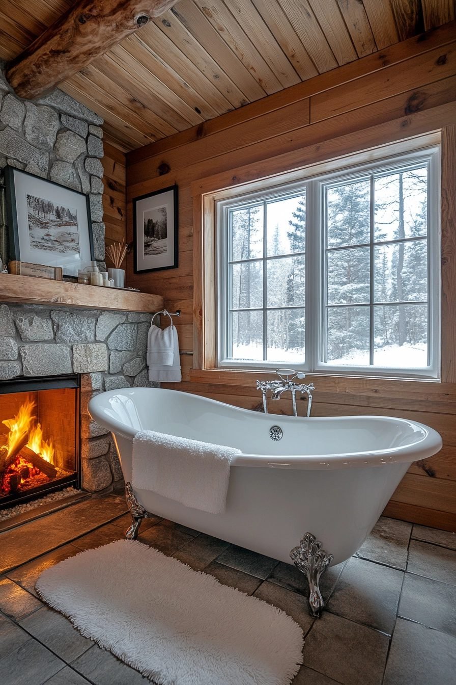 29 Small Log Cabin Interior Bathroom Ideas For A Perfectly Cozy Upgrade ...