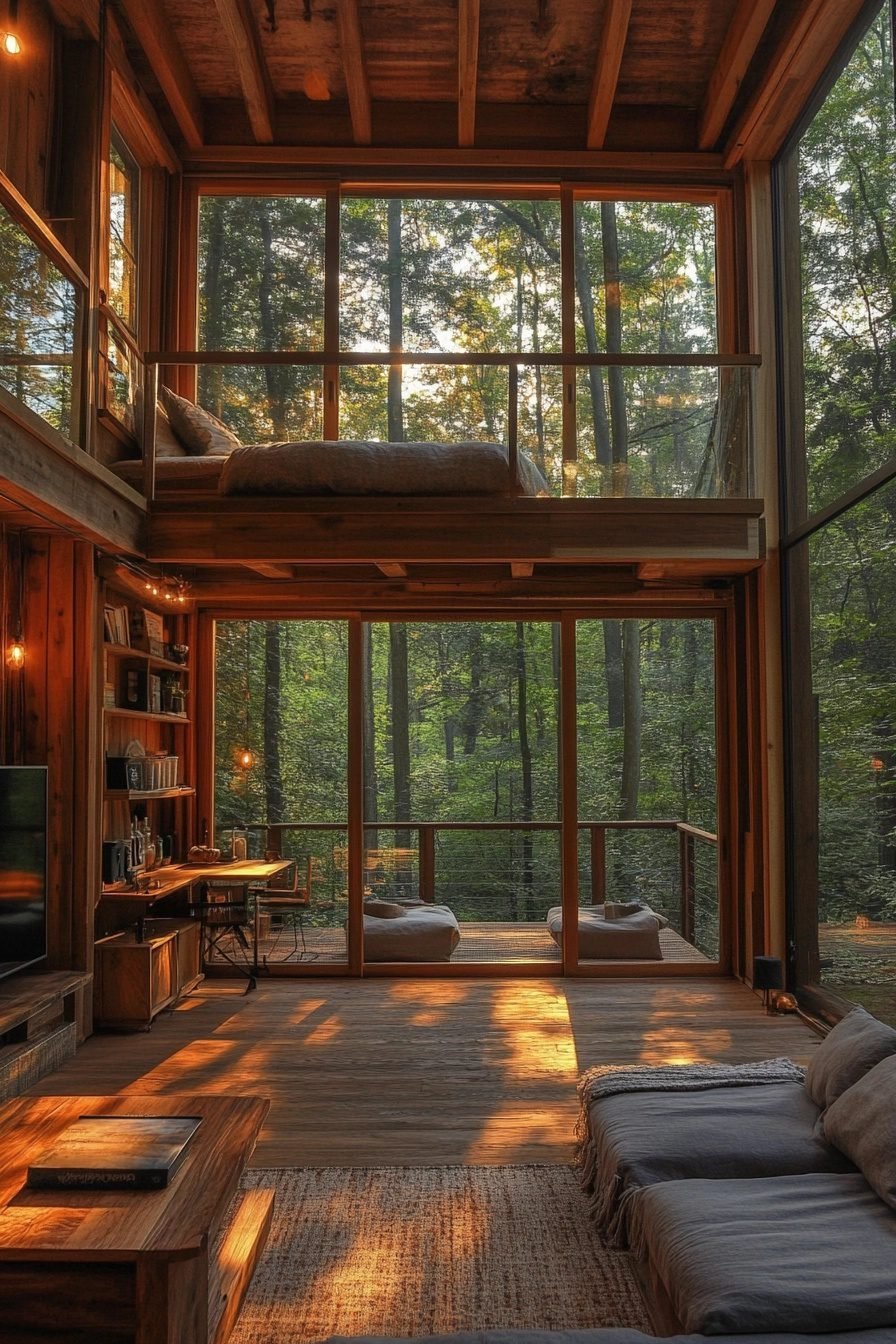 29 Small Cabin Interior With Loft Ideas For Smart Space-Saving ...