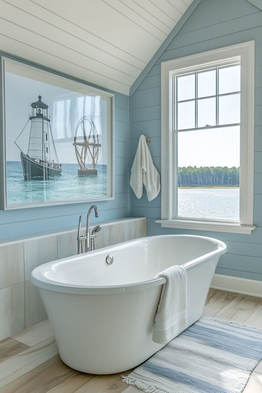 29 Coastal Farmhouse Bathroom Ideas To Enhance Your Home With Coastal ...