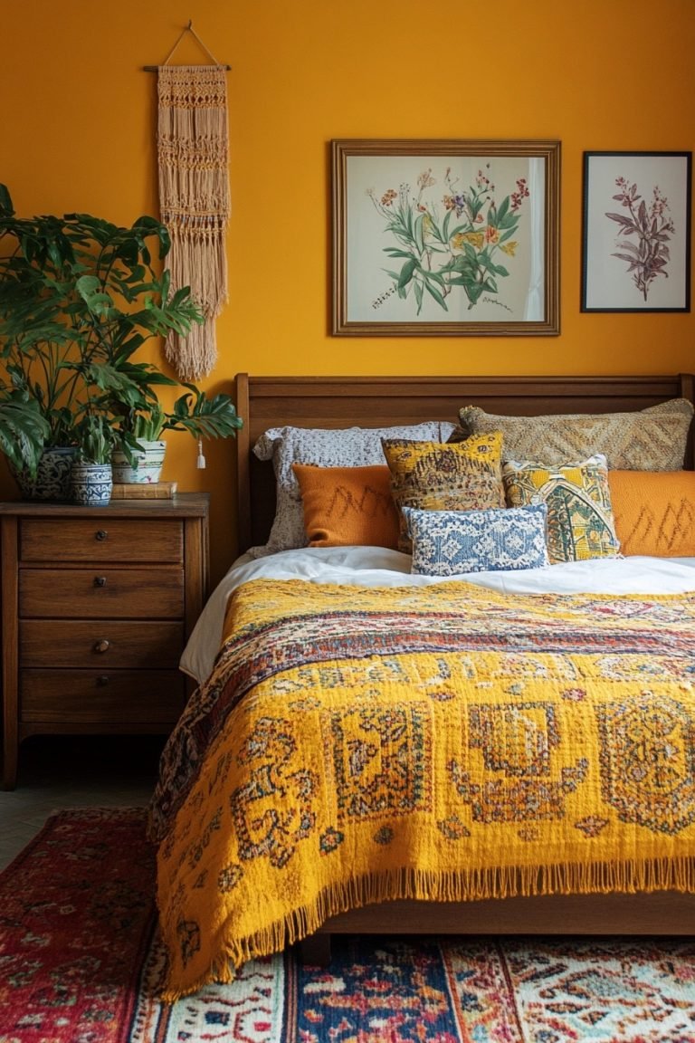 29 Yellow Boho Bedroom Ideas For A Bright And Cheerful Retreat ...