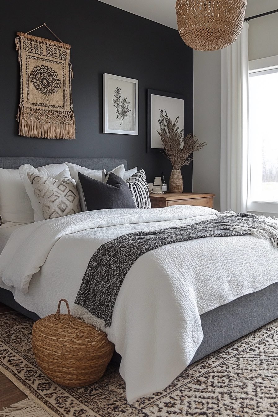 29 Gray Boho Bedroom Ideas That Combine Minimalism With Boho Charm ...