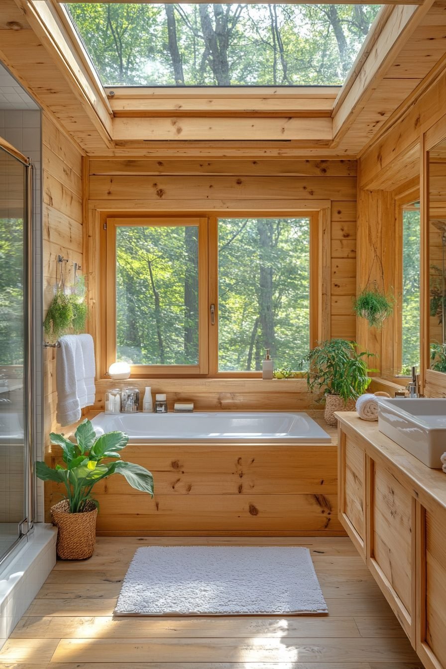 29 Small Log Cabin Interior Bathroom Ideas For A Perfectly Cozy Upgrade ...