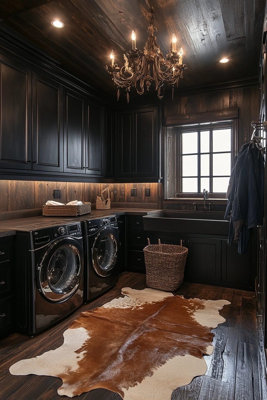 29 Western Gothic Laundry Room Ideas For A Dramatically Stylish Spin ...