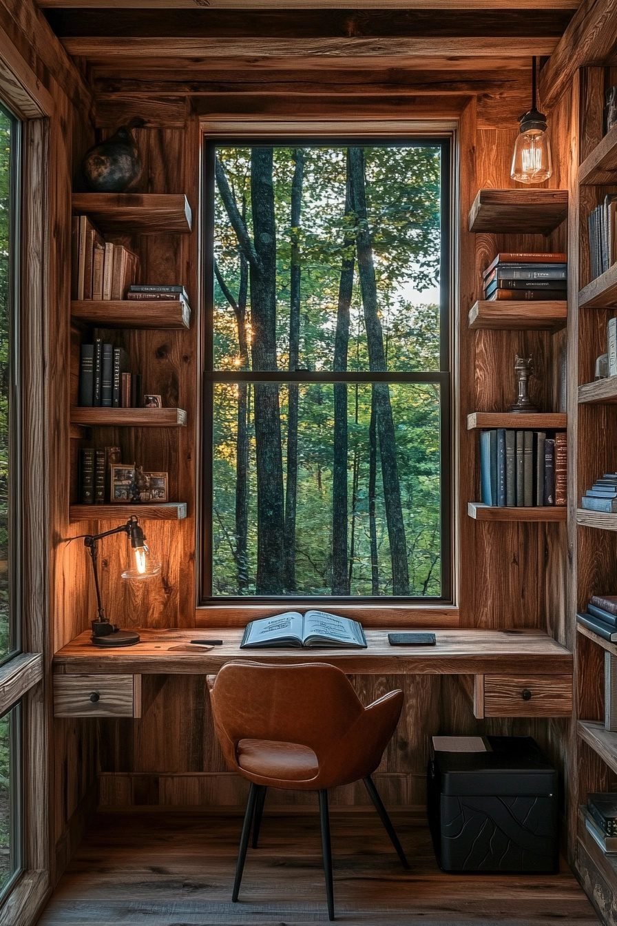 29 Small Cabin Office Ideas For A Cozy And Productive Workspace ...