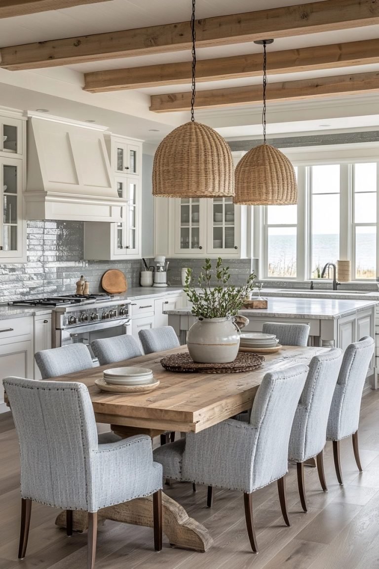 29 Coastal Farmhouse Kitchen Ideas That Capture Seaside Serenity ...