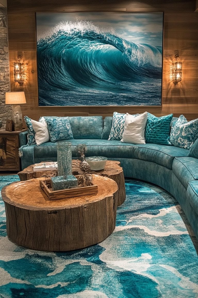 29 Coastal Preppy Living Room Decor Ideas For A Stylish Seaside ...