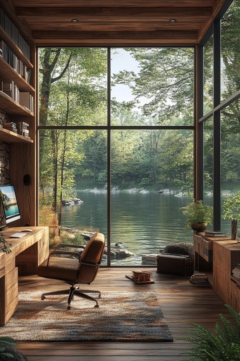 29 Small Cabin Interior Office Ideas For Designing A Small Yet ...