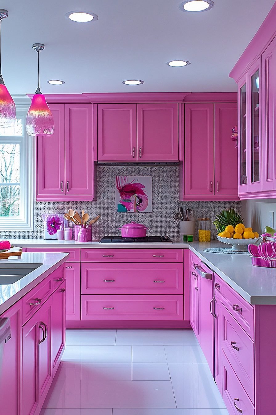 19 Pink Kitchen Cabinets For A Sweet And Chic Kitchen Design ...